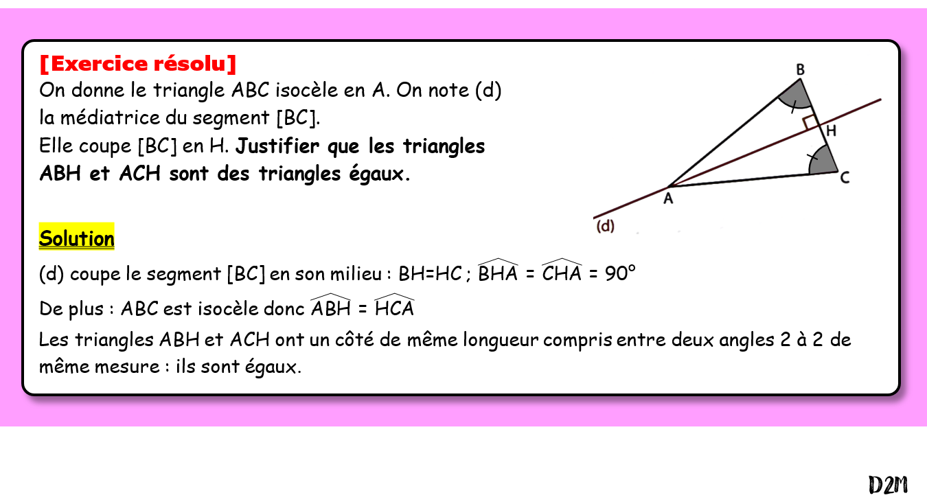 Cours – Triangles égaux – Automaths